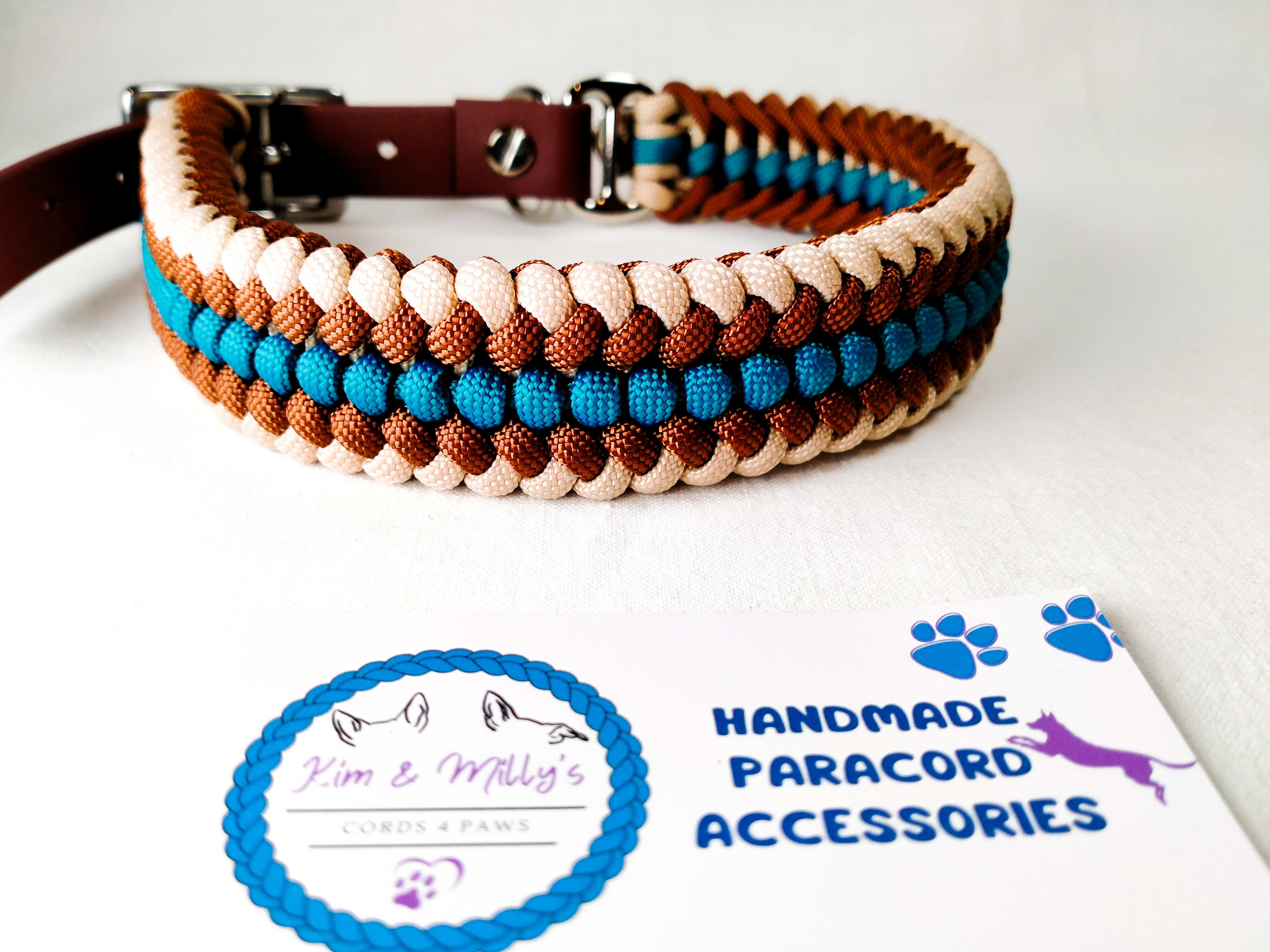 Pre-Made: Sanctified Collar, 34 - 43cm – Kim & Milly's Cords 4 Paws