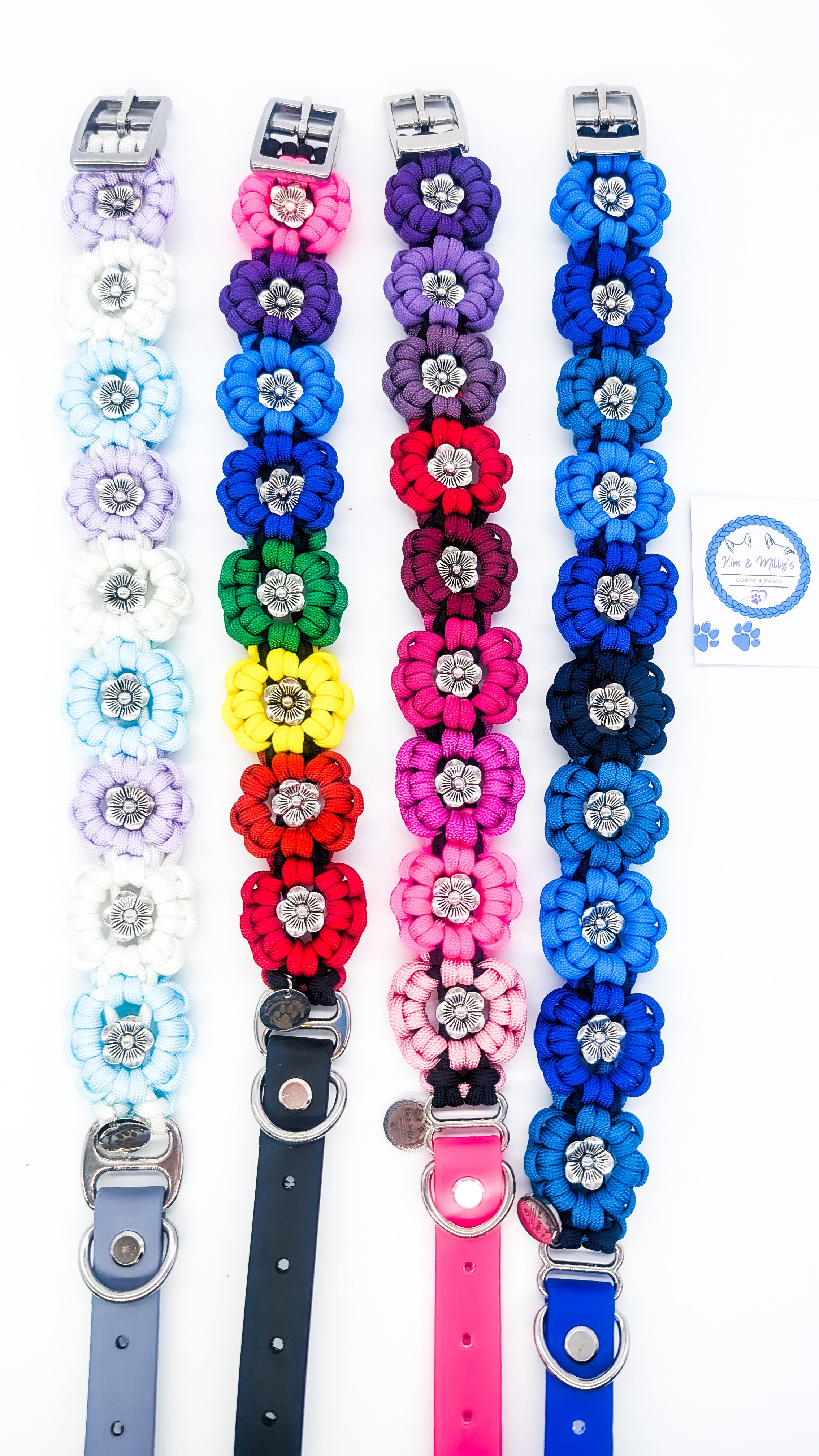 DELUXE EDITION: Kimmy's Blooms Collar – Kim & Milly's Cords 4 Paws